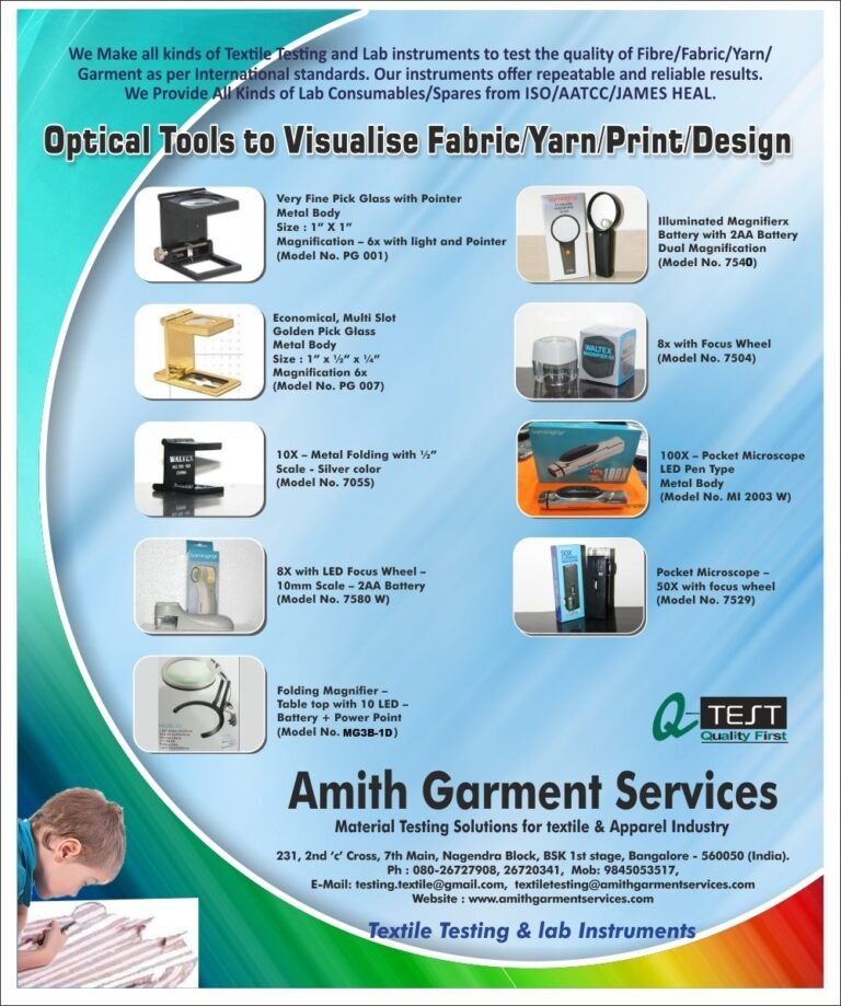 Fabric Testing Equipments - Amith Garment Services
