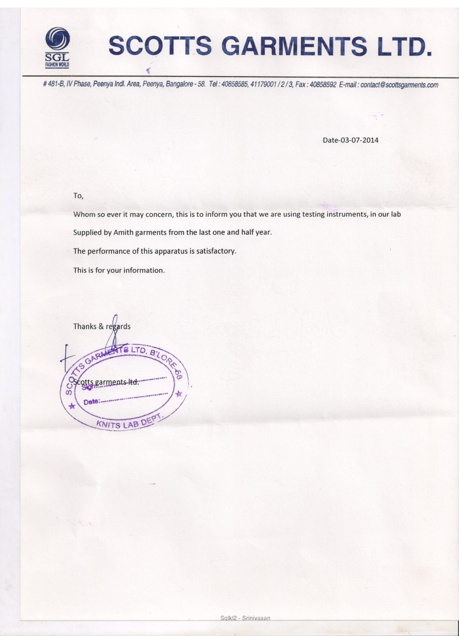 Home Page Textile Testing Instruments| Amith garments